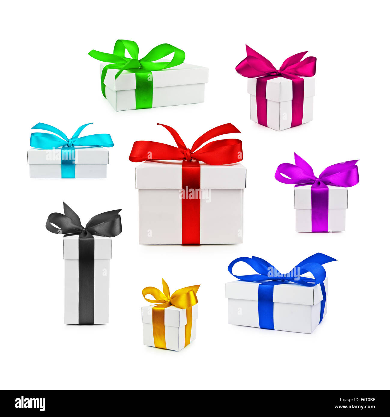 set of gift box isolated Stock Photo - Alamy