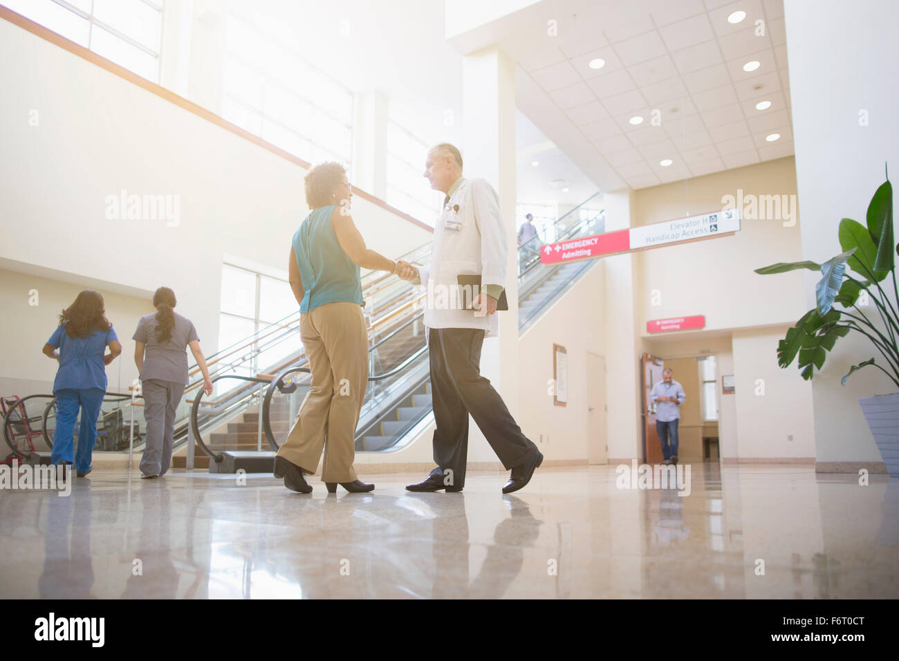 Doctors shaking hands in hospital Stock Photo - Alamy
