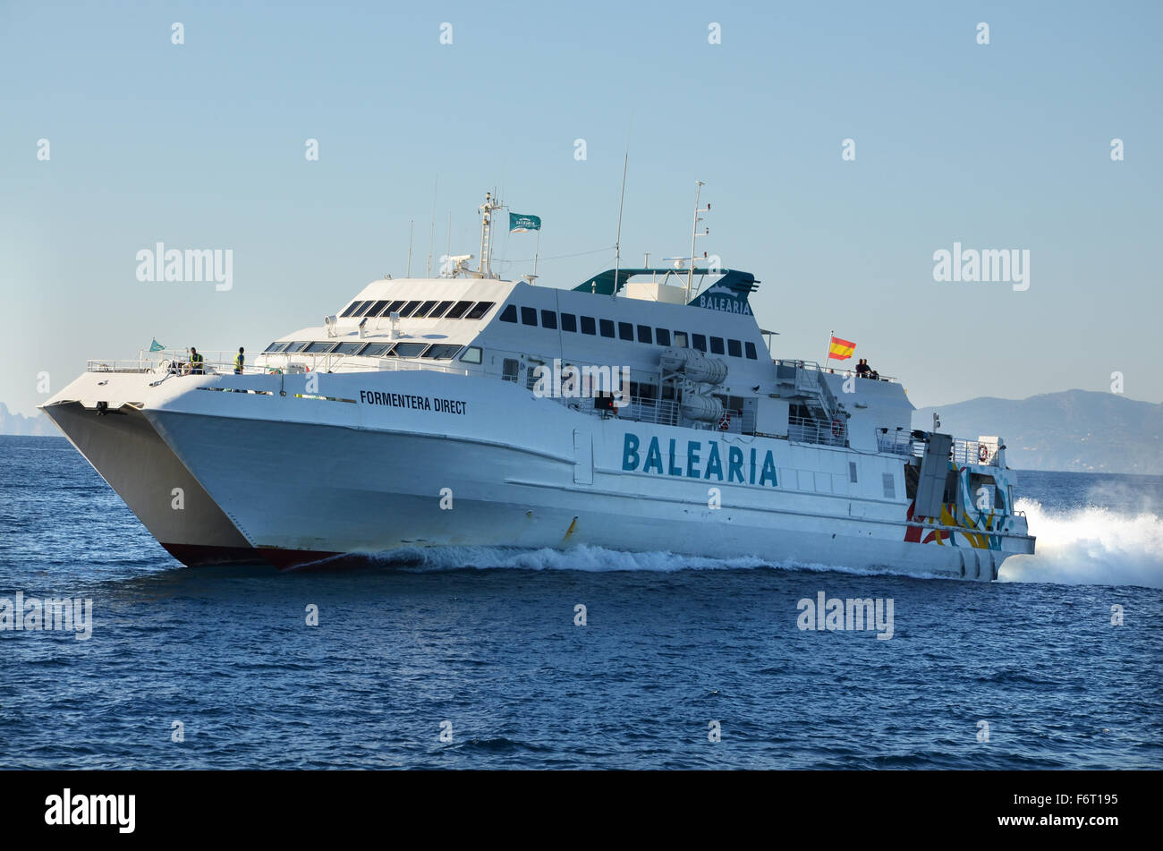 Balearia ferry linking Ibiza and Formentera islands Stock Photo - Alamy