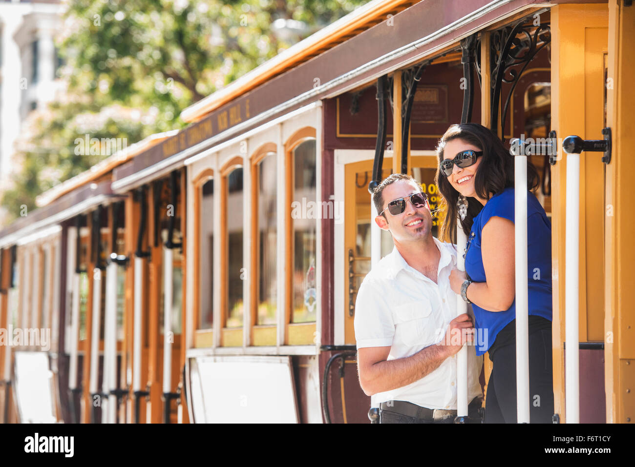 People riding cable car hi-res stock photography and images - Alamy