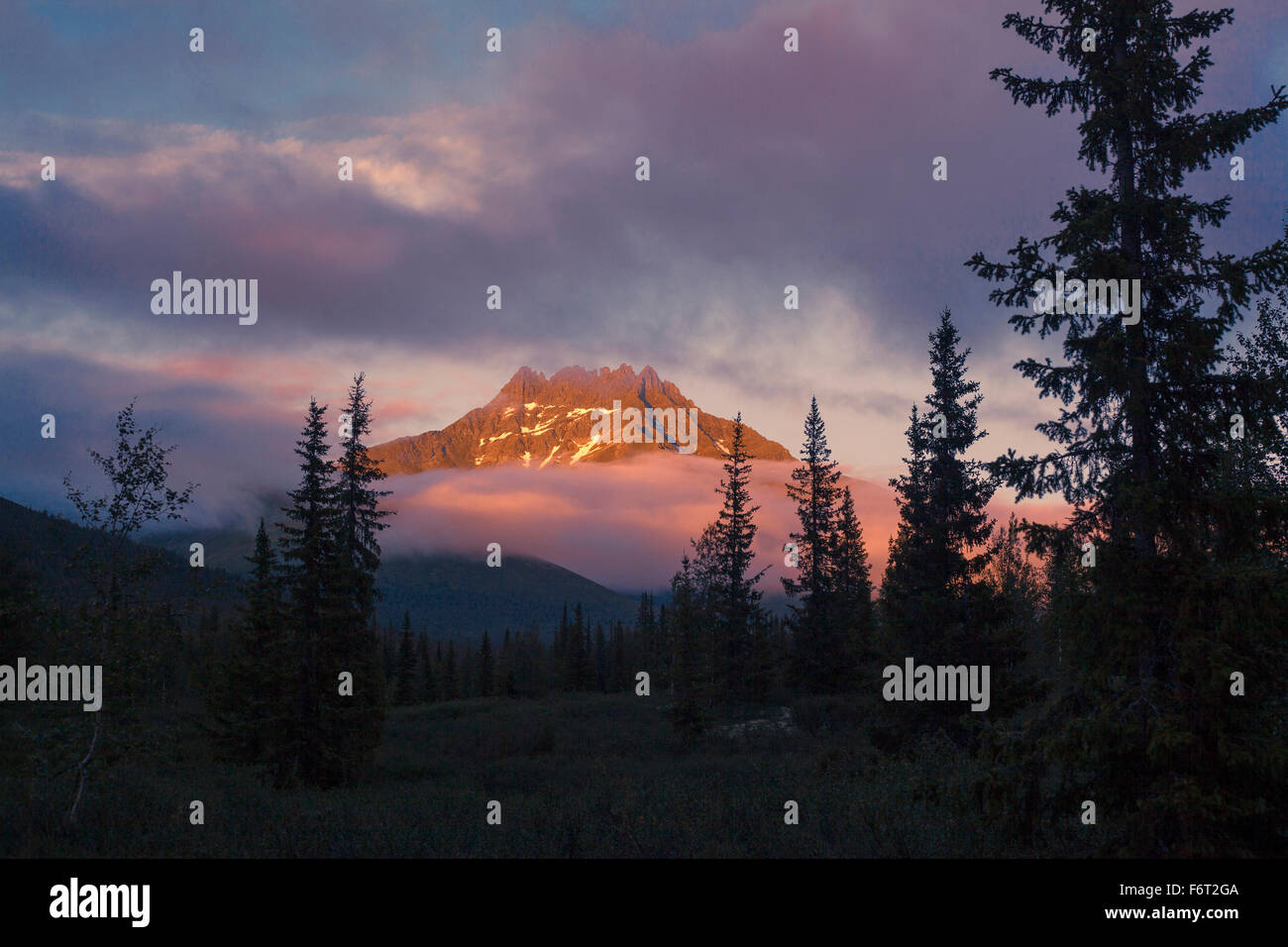Mountain and clouds in remote landscape Stock Photo - Alamy