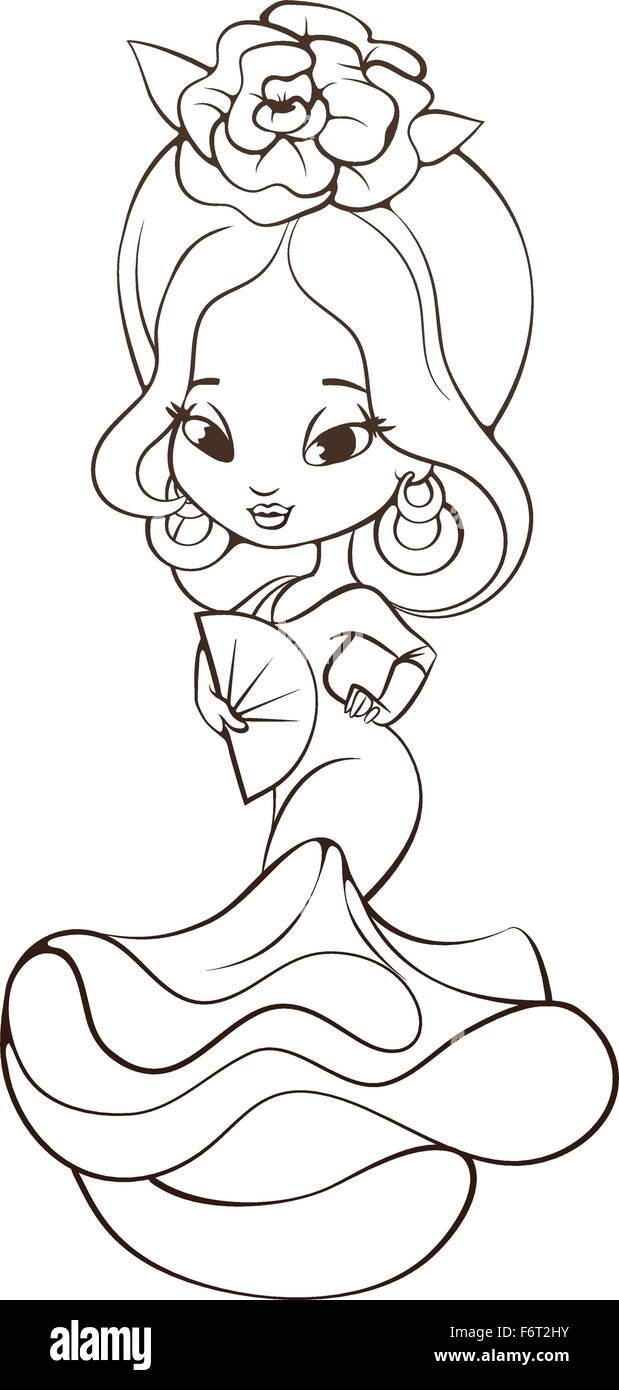 Cartoon flamenco dancer hi-res stock photography and images - Alamy