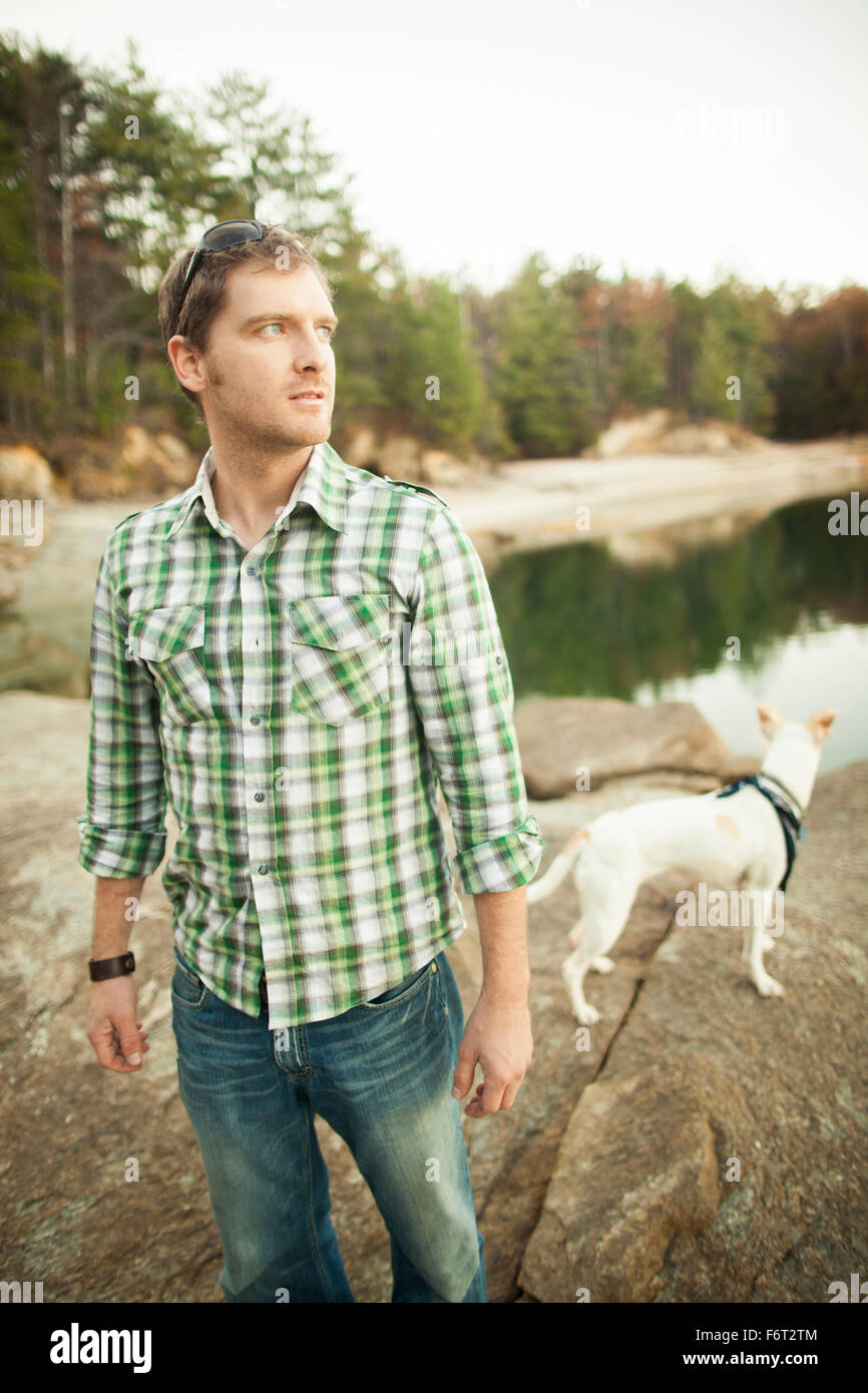 Man facing dog hi-res stock photography and images - Alamy
