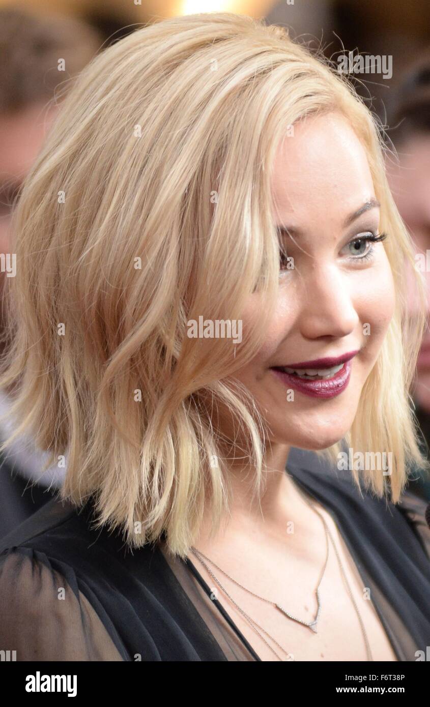 New York, NY, USA. 18th Nov, 2015. Jennifer Lawrence at arrivals for ...