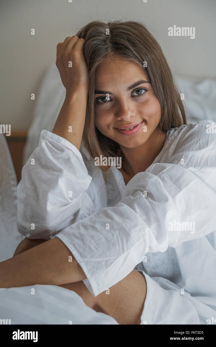 Smiling in bed hi-res stock photography and images - Alamy