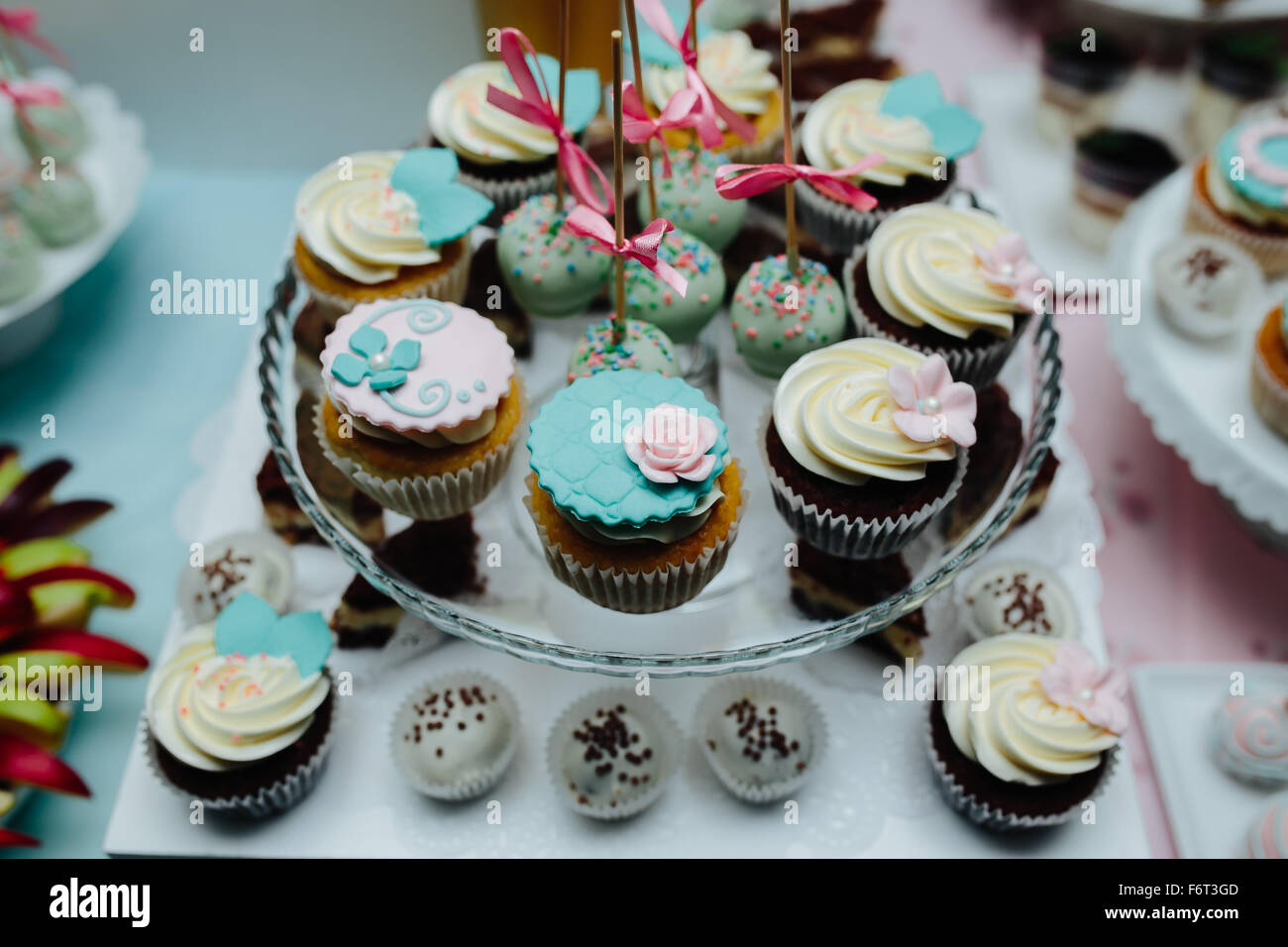 Delicious fancy wedding cake Stock Photo - Alamy