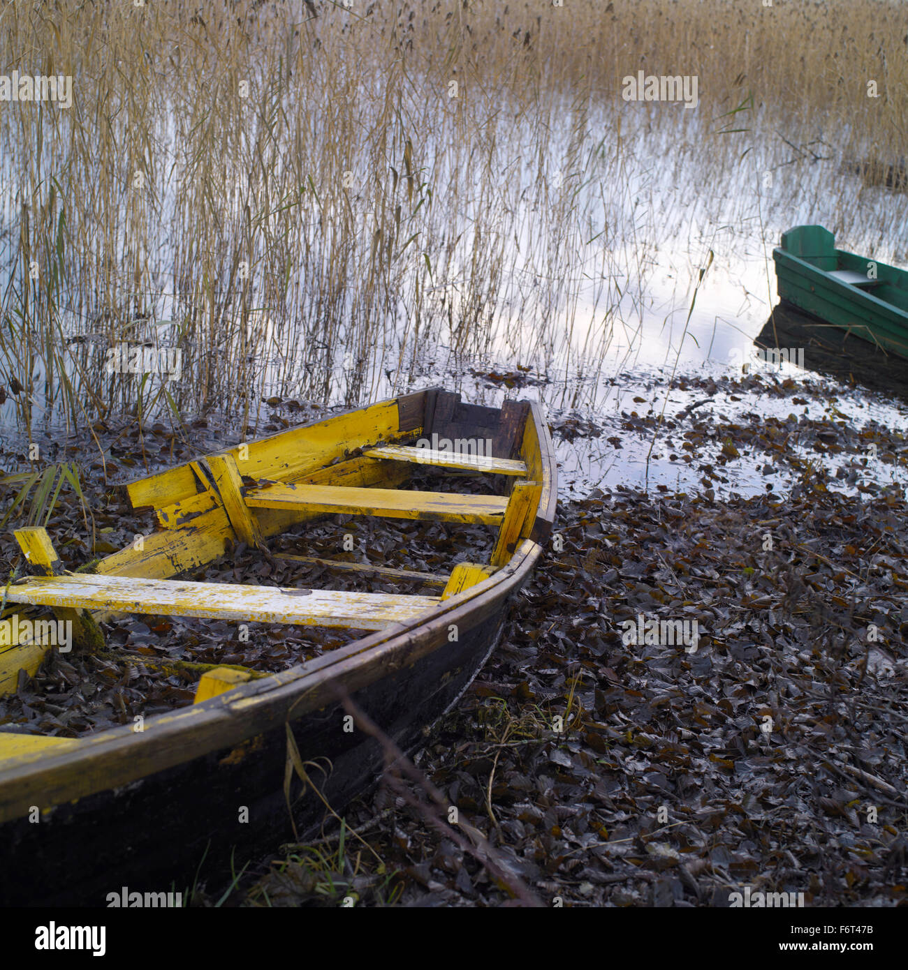 Ruined rowing boats Stock Photo - Alamy
