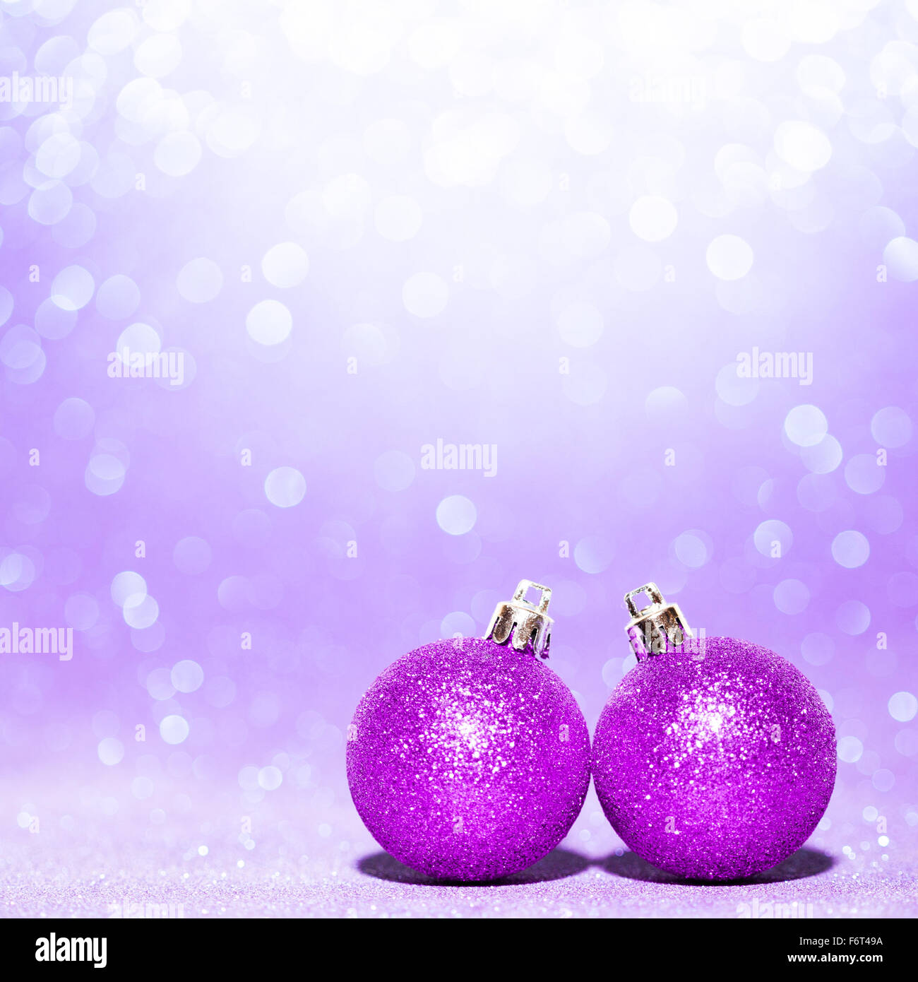 Beautiful Glitter christmas balls Stock Photo - Alamy