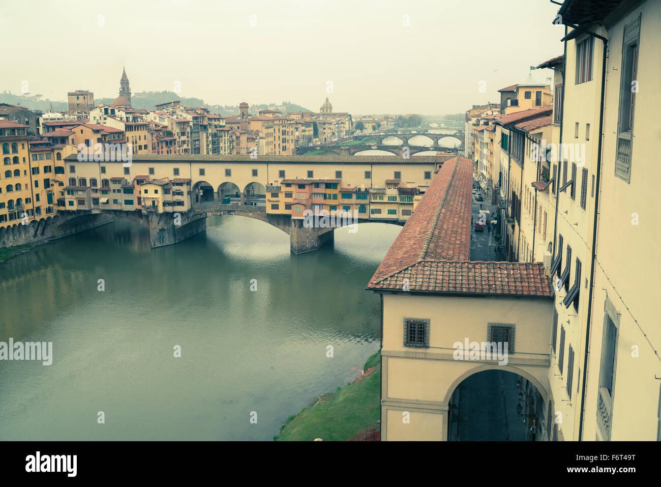 Looking down the river Arno in Florence in autumn Stock Photo - Alamy