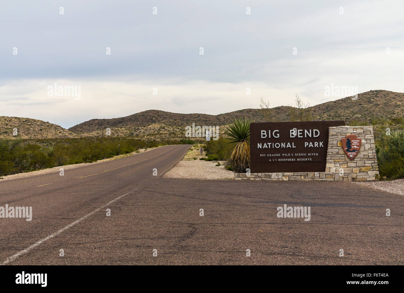 Welcome Sign of Big Bend National Park Stock Photo - Alamy