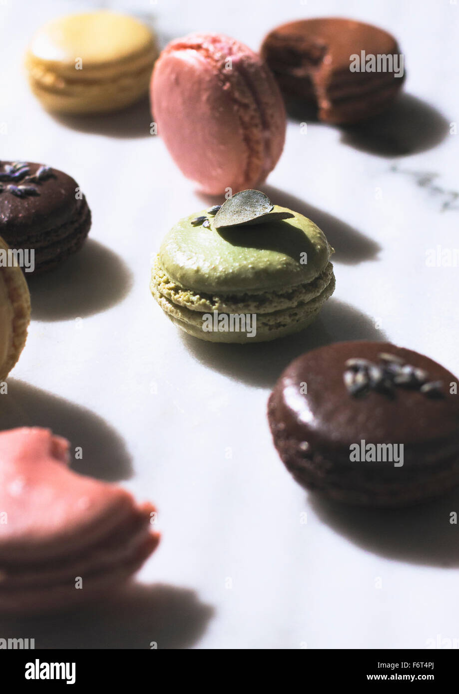 Variety of macaroon cookies Stock Photo - Alamy
