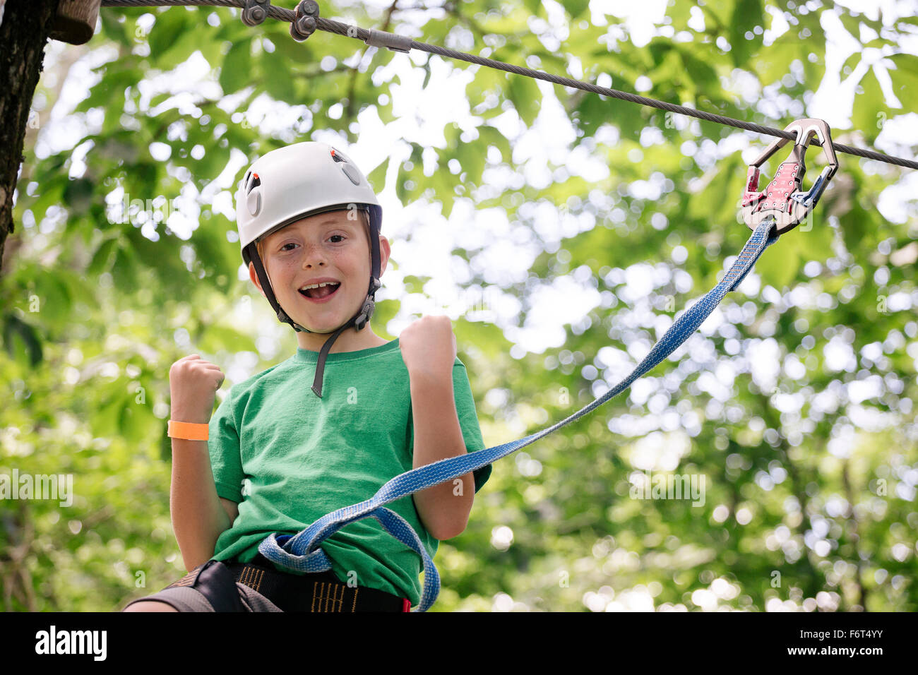 Caucasian boy zip Stock Photo - Alamy
