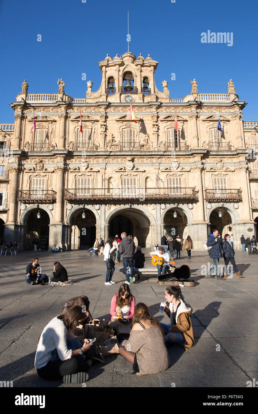 Plaza Mayor, The Old City, Salamanca city in northwestern Spain, UNESCO ...