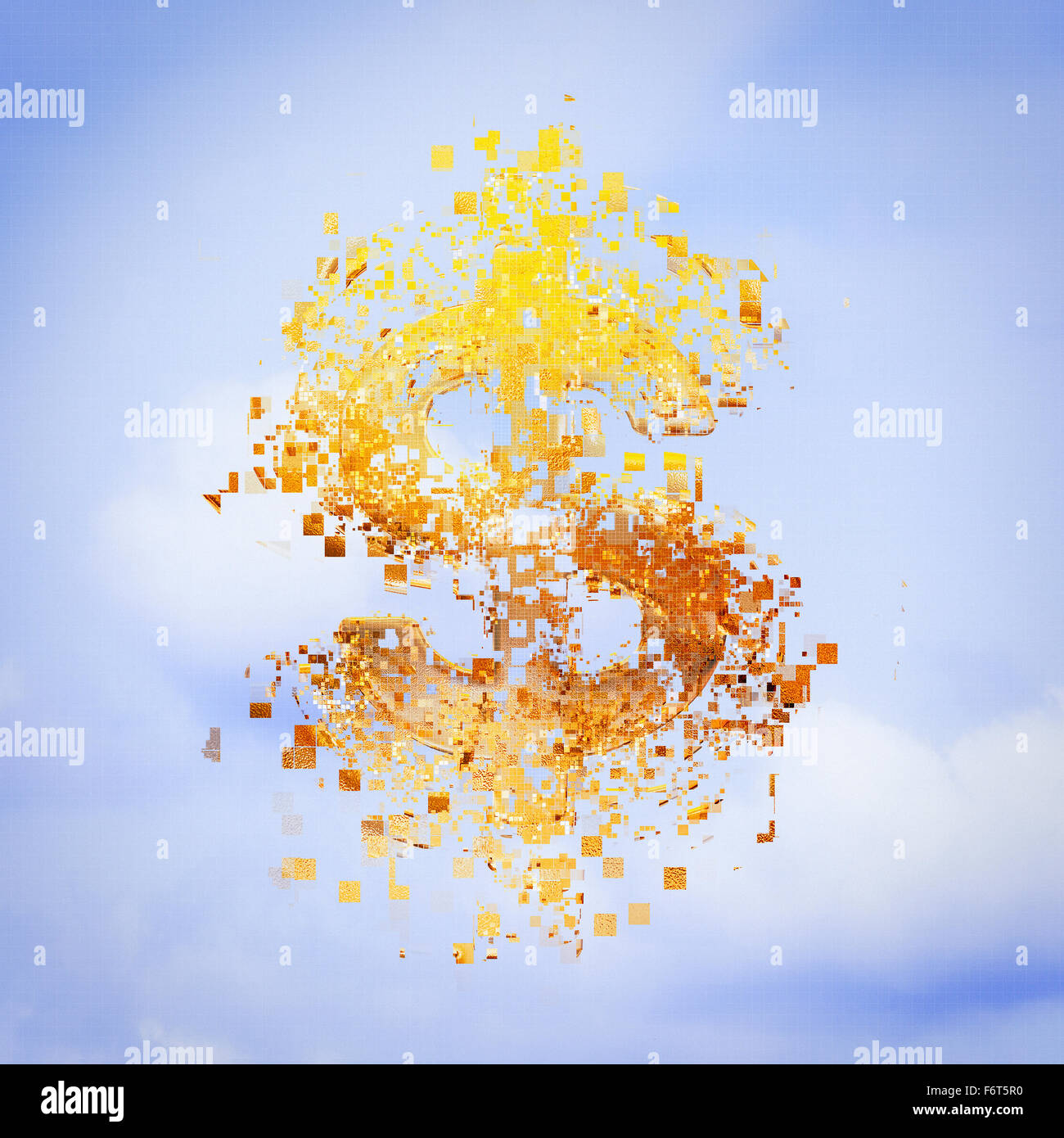 Pixelated dollar sign in sky Stock Photo - Alamy