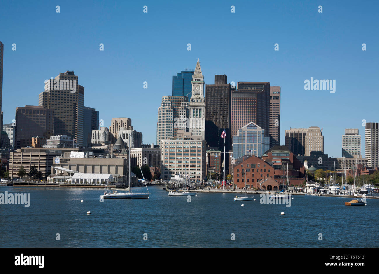 High Rise office buildings and The Custom House The Waterfront Boston ...