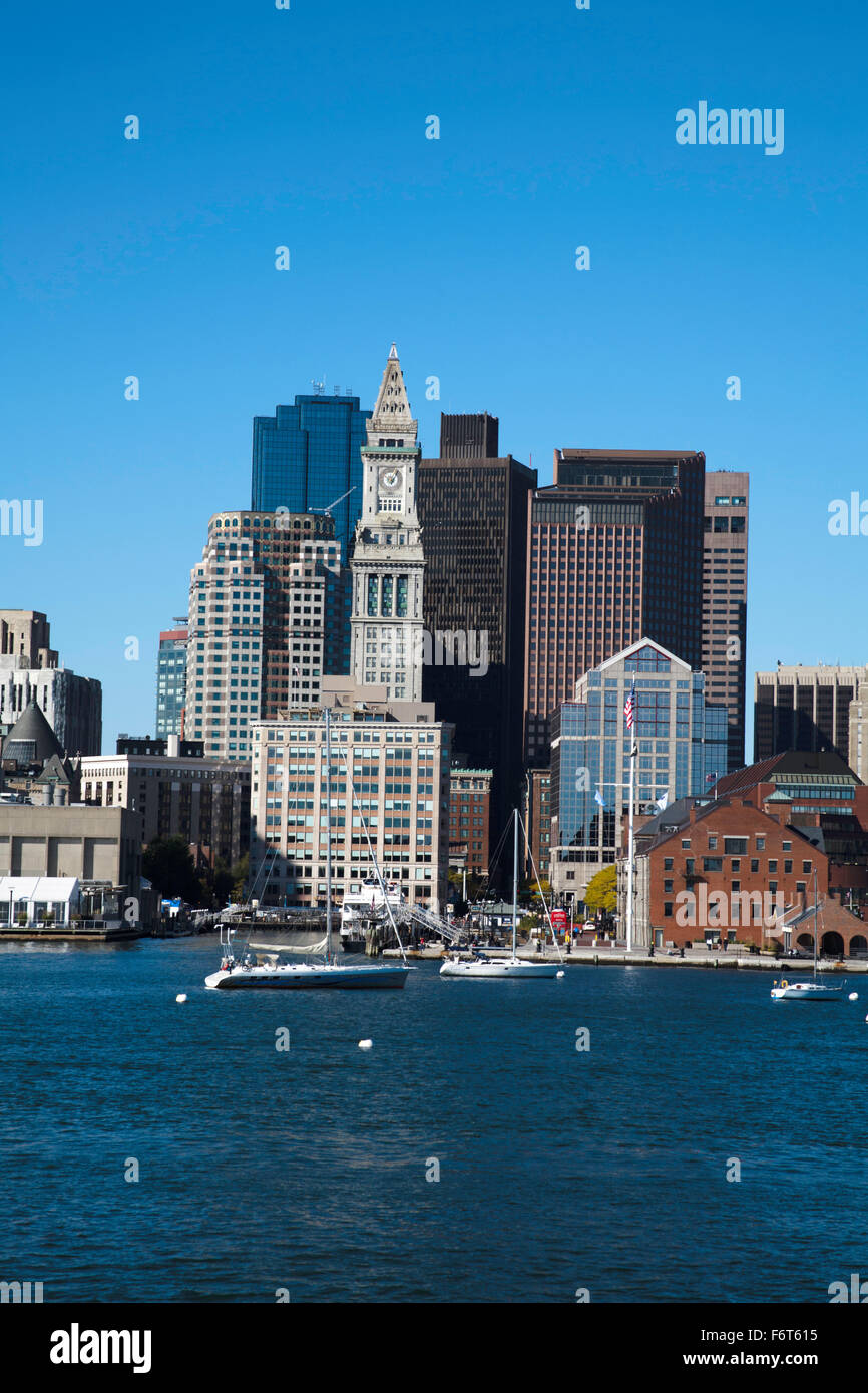 High Rise office buildings and The Custom House The Waterfront Boston ...