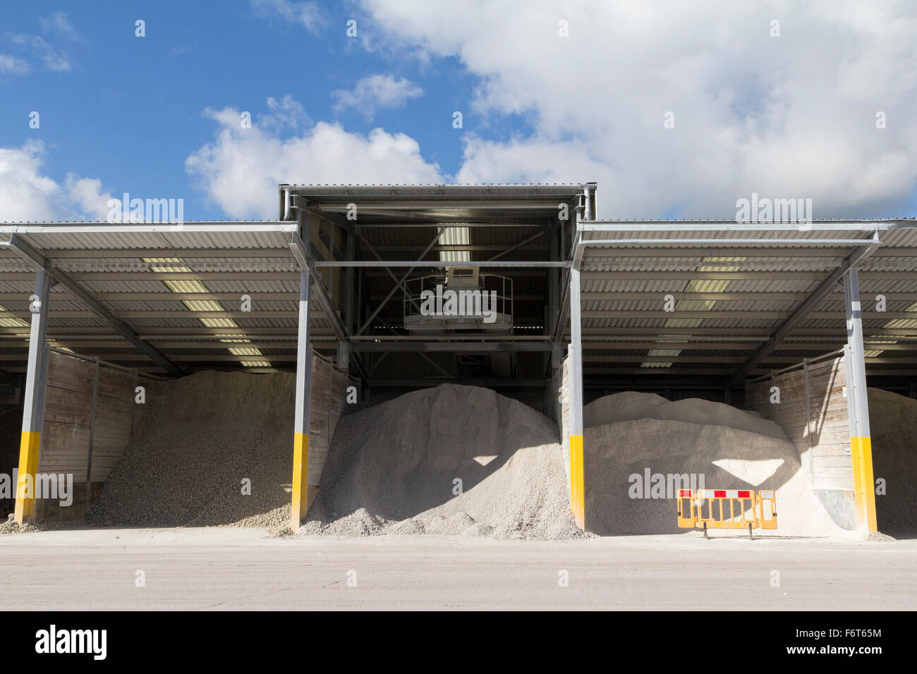 Open fronted Ball clay storage Bays Stock Photo - Alamy