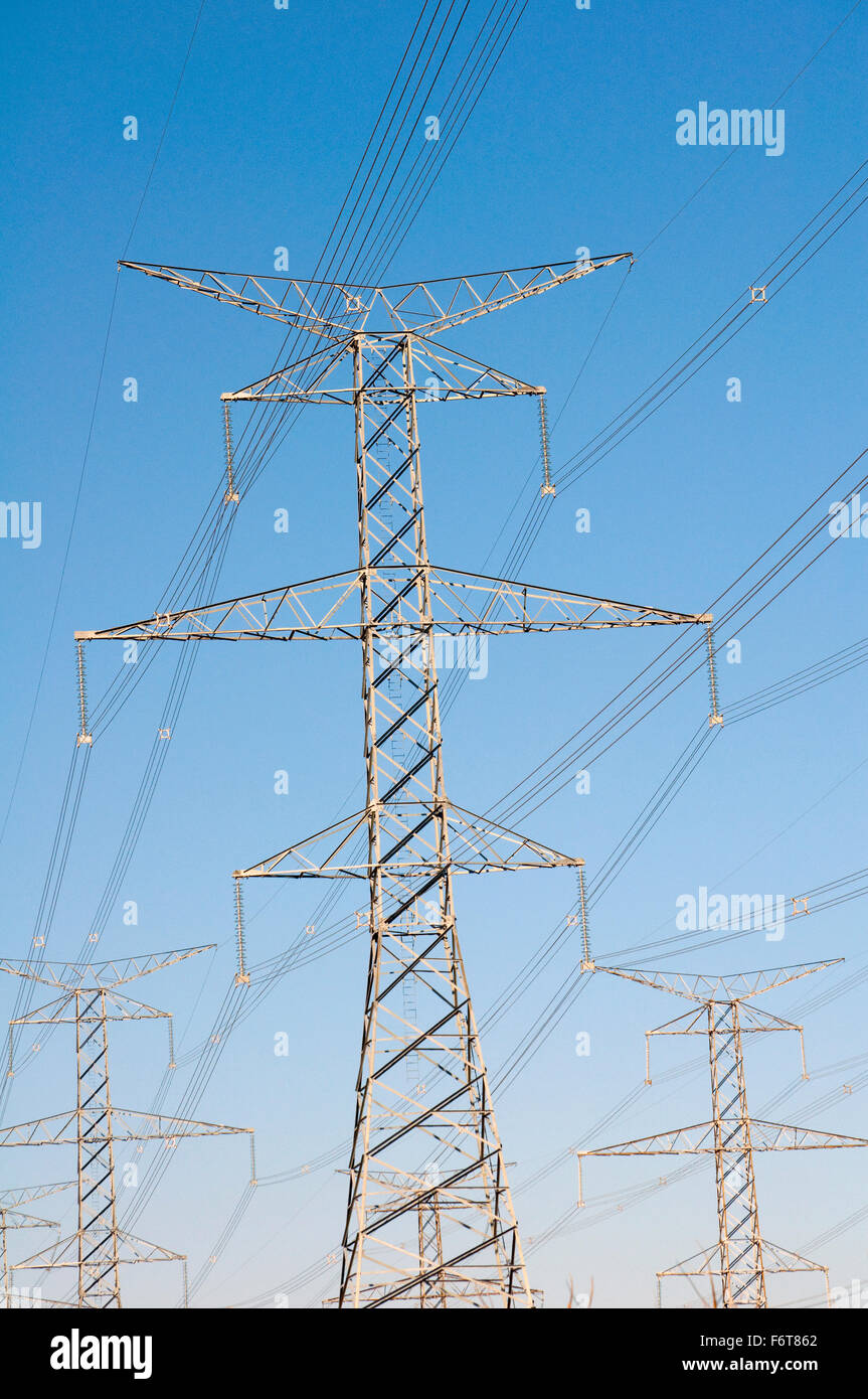 Hydro Electric Transmission towers in Southern Ontario, Canada Stock ...