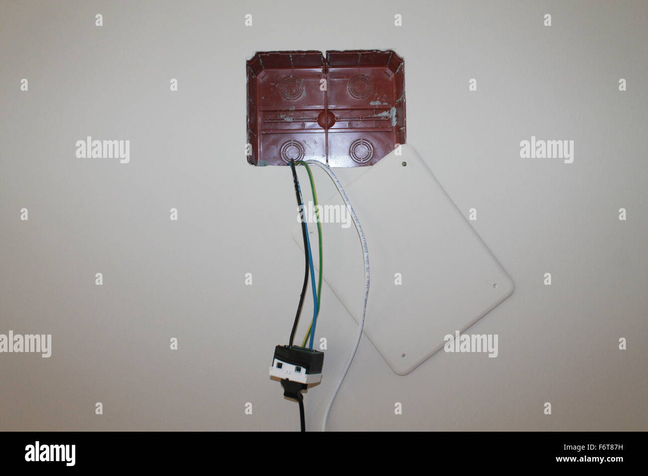 power cables inside a house Stock Photo - Alamy