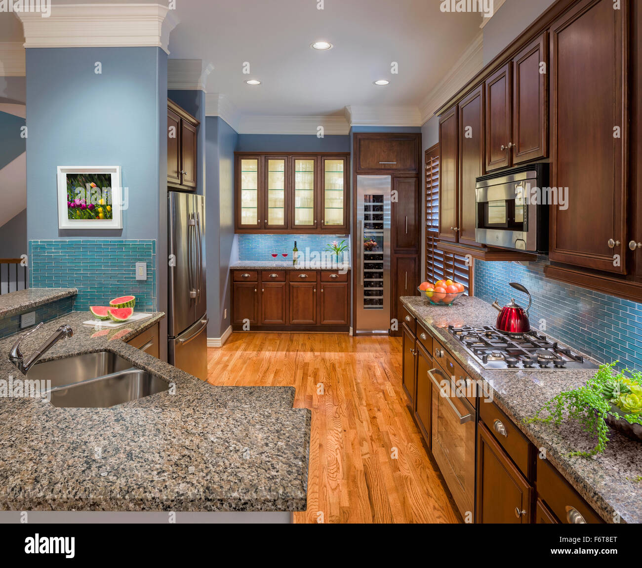 Countertops in modern kitchen Stock Photo - Alamy