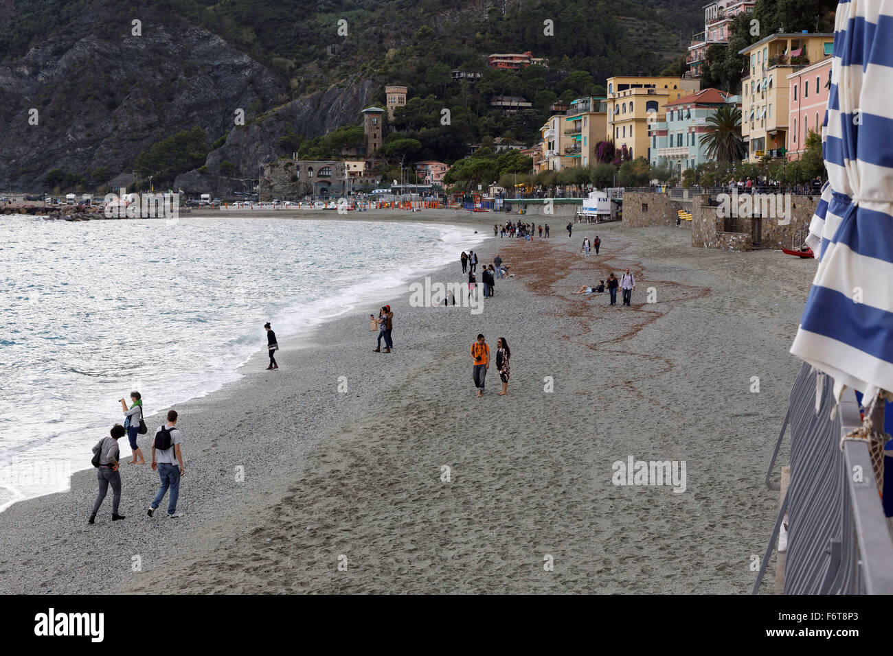 Monterosso Beach in the Cinque Terre region of Italy Stock Photo - Alamy