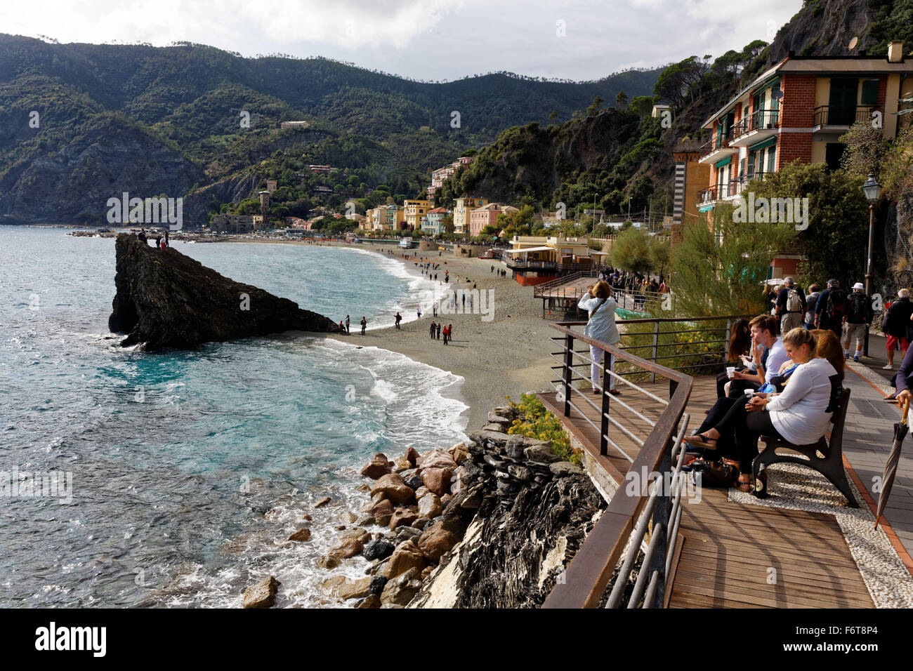 Monterosso Beach in the Cinque Terre region of Italy Stock Photo - Alamy