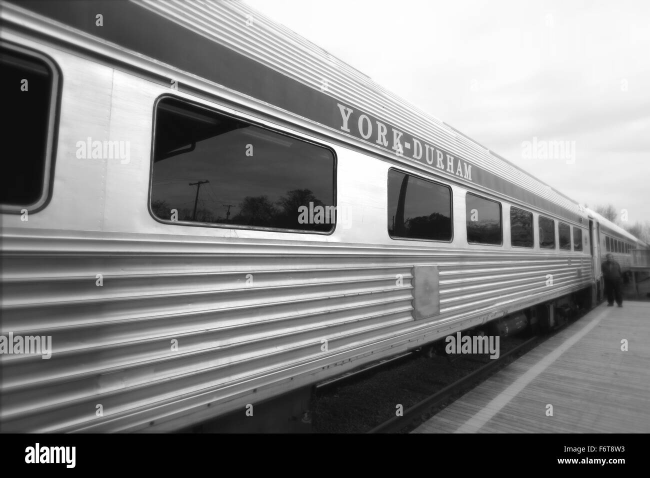 York-Durham heritage train at the Uxbridge station, Canada Stock Photo ...