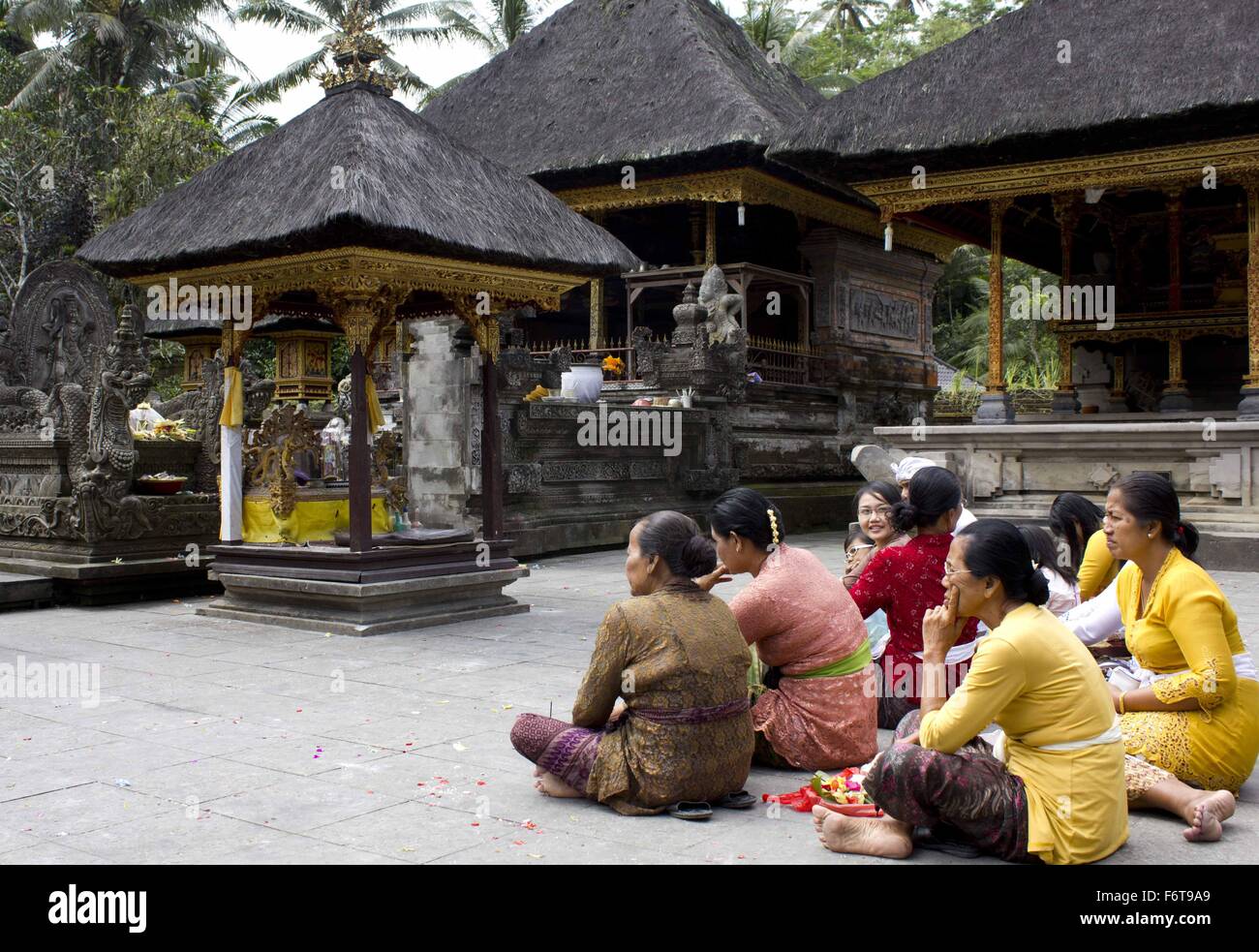 BALI, INDONESIA - JULY 7 2012: Group of Balinese people and their ...