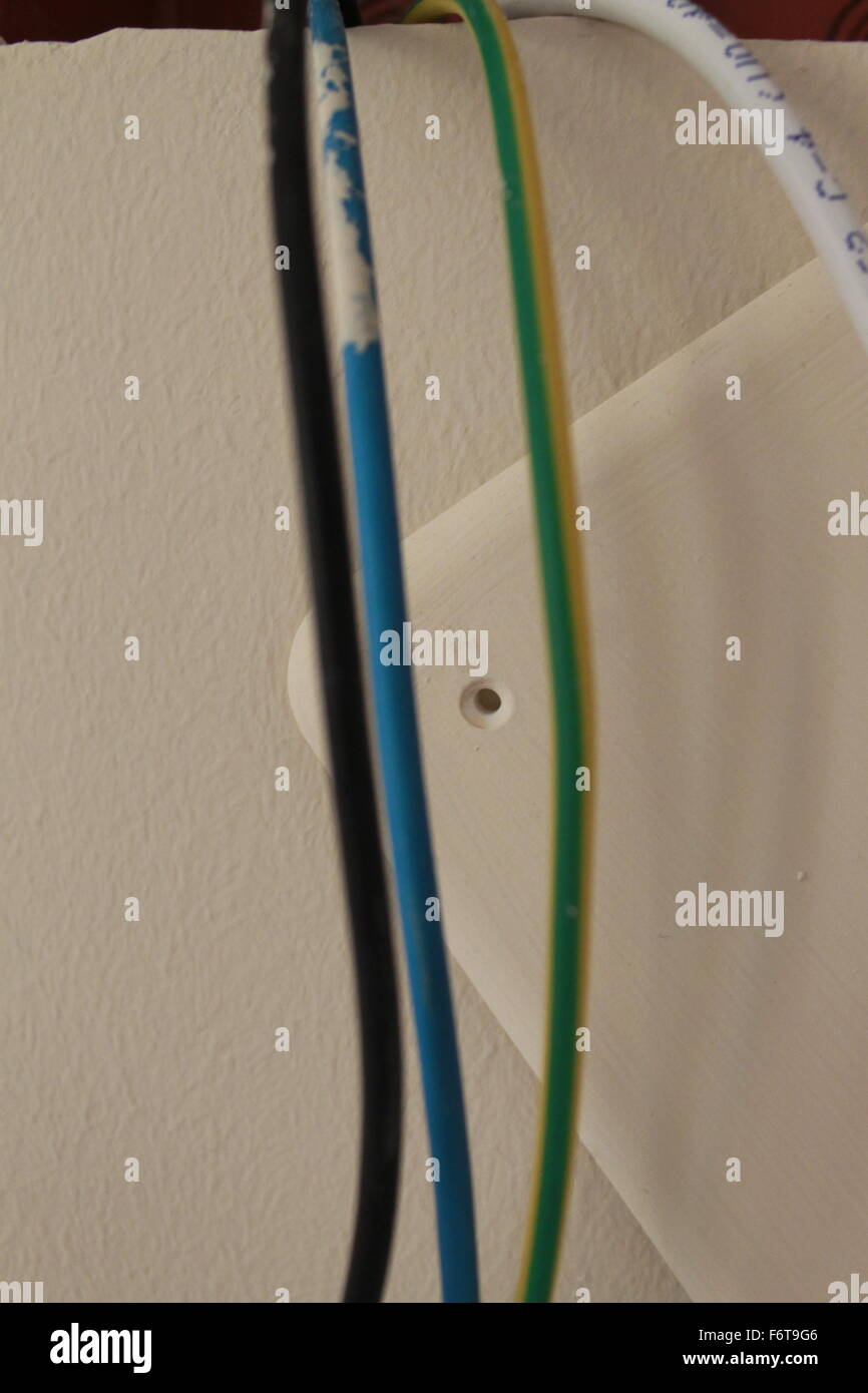 power cables inside a house Stock Photo - Alamy