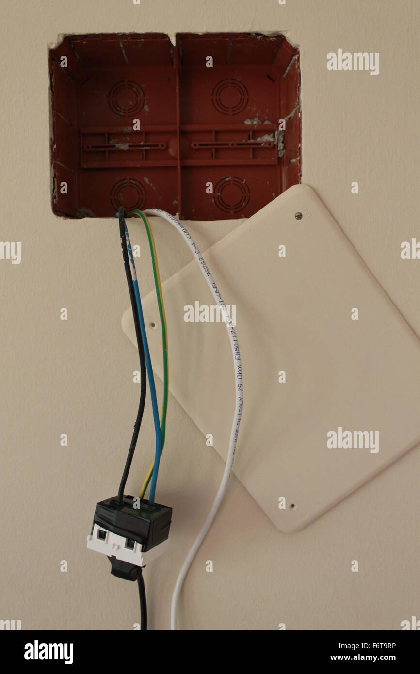 power cables inside a house Stock Photo - Alamy