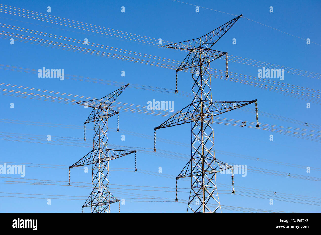 Hydro Electric Transmission towers in Southern Ontario, Canada Stock ...