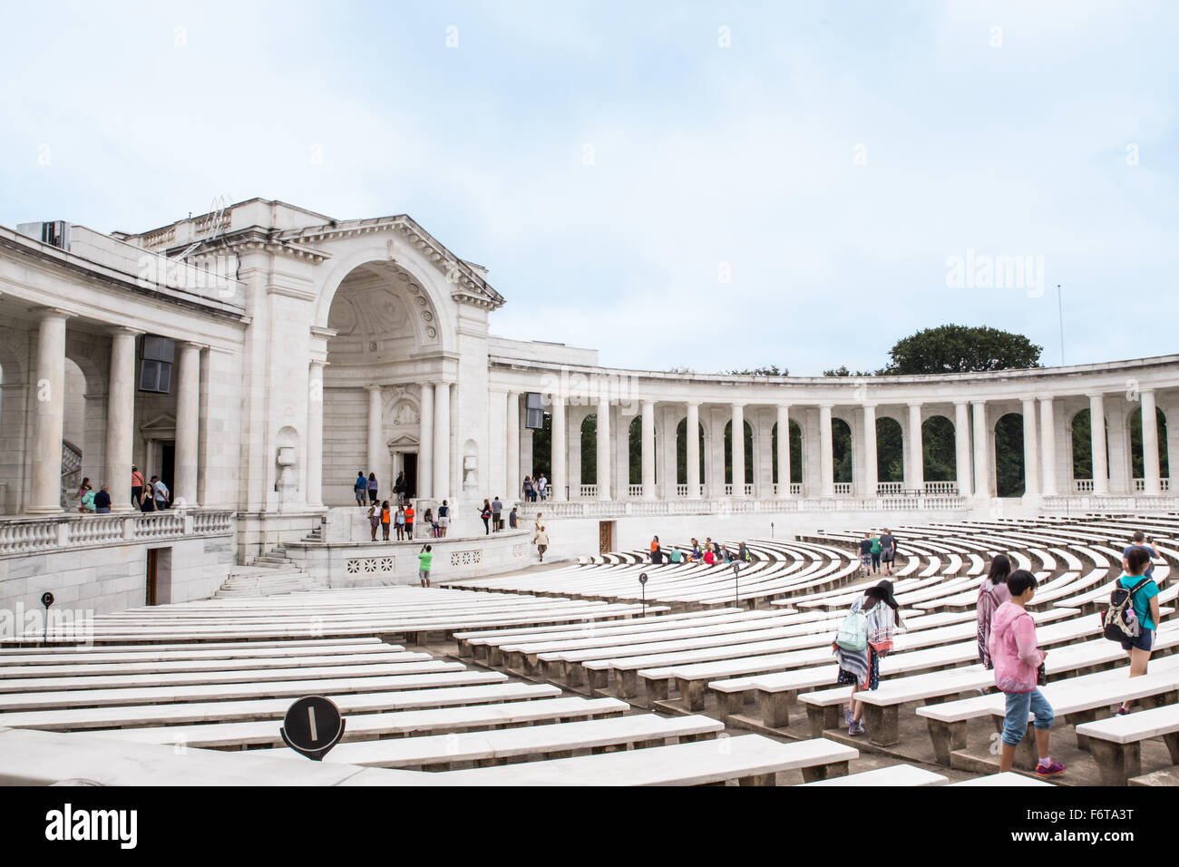 Pictured here is a view of the Memorial Amphitheater at Arlington ...