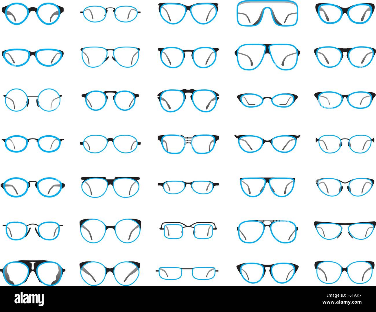 Aviator glasses on white Stock Vector Images - Alamy