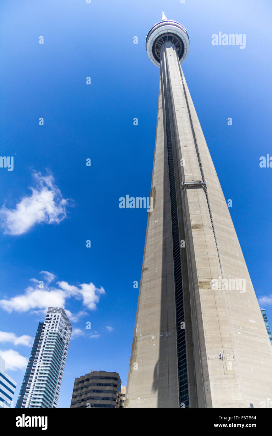 View of the CN Tower from below Stock Photo - Alamy