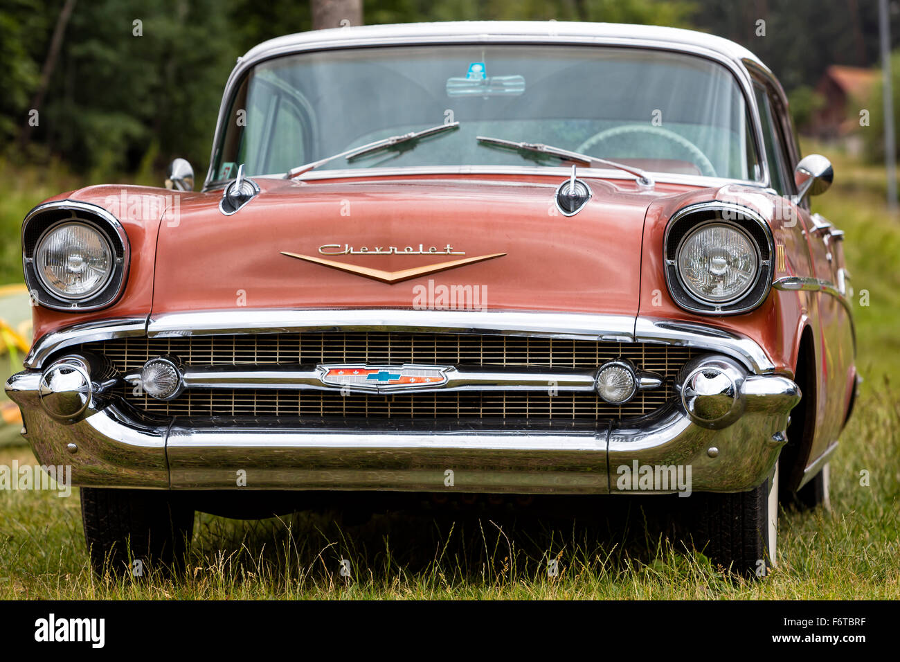 Front detail of a Chevrolet vintage car Stock Photo - Alamy