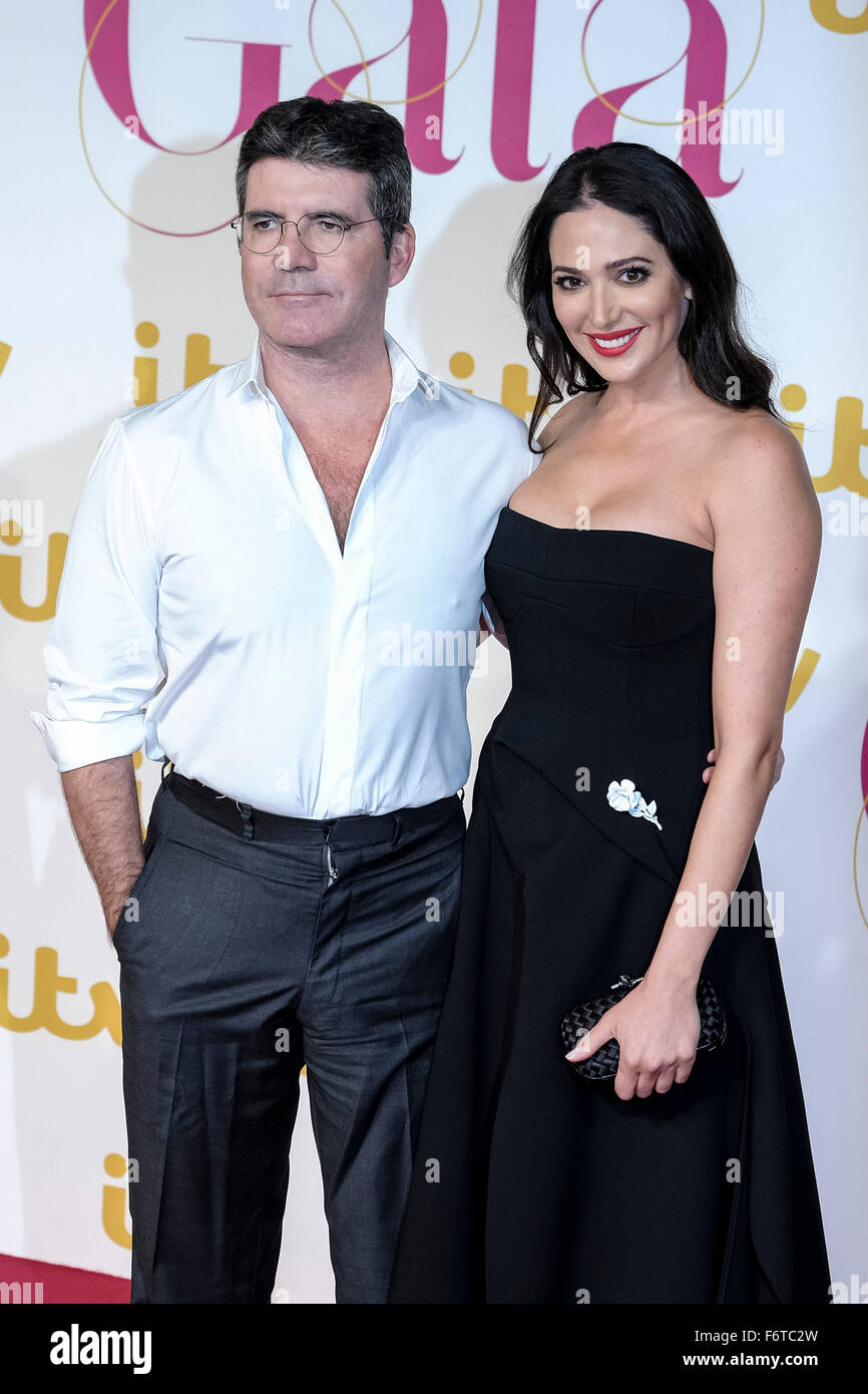 Simon Cowell and Lauren Silverman arrives on the red carpet for the ITV ...