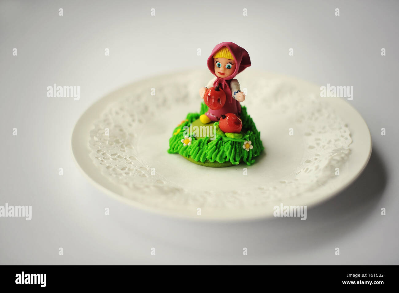 sweet candies of red hat girl food isolated on white Stock Photo - Alamy