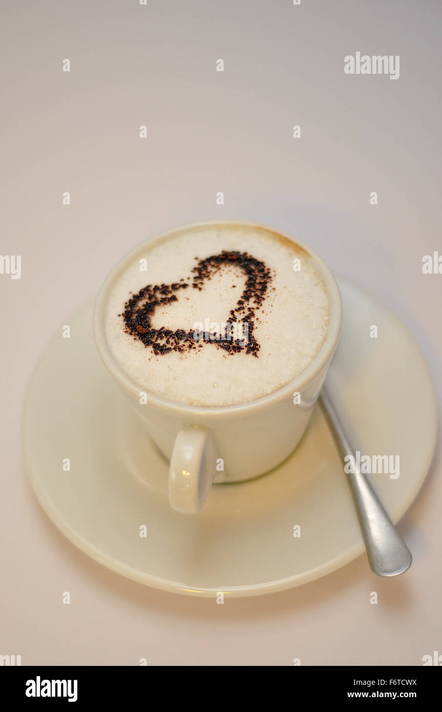 cup of coffee heart Stock Photo - Alamy