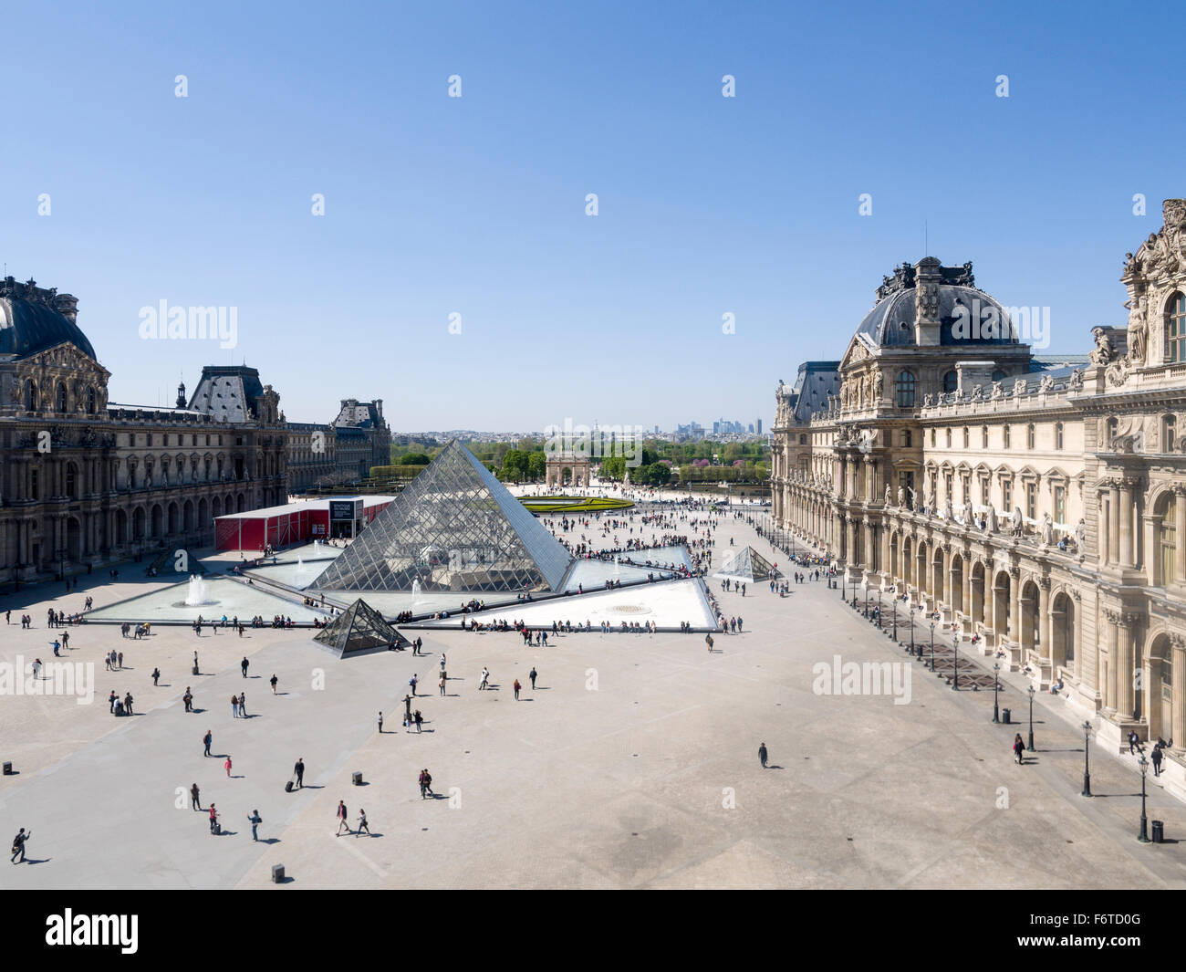Louvre courtyard hi-res stock photography and images - Alamy
