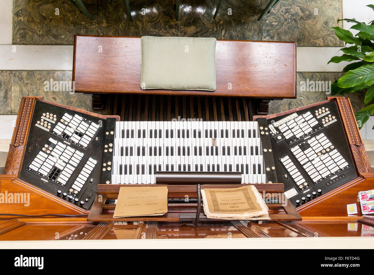 Complex keyboard Organ at Eastman House. A large multi-tiered keyboard ...