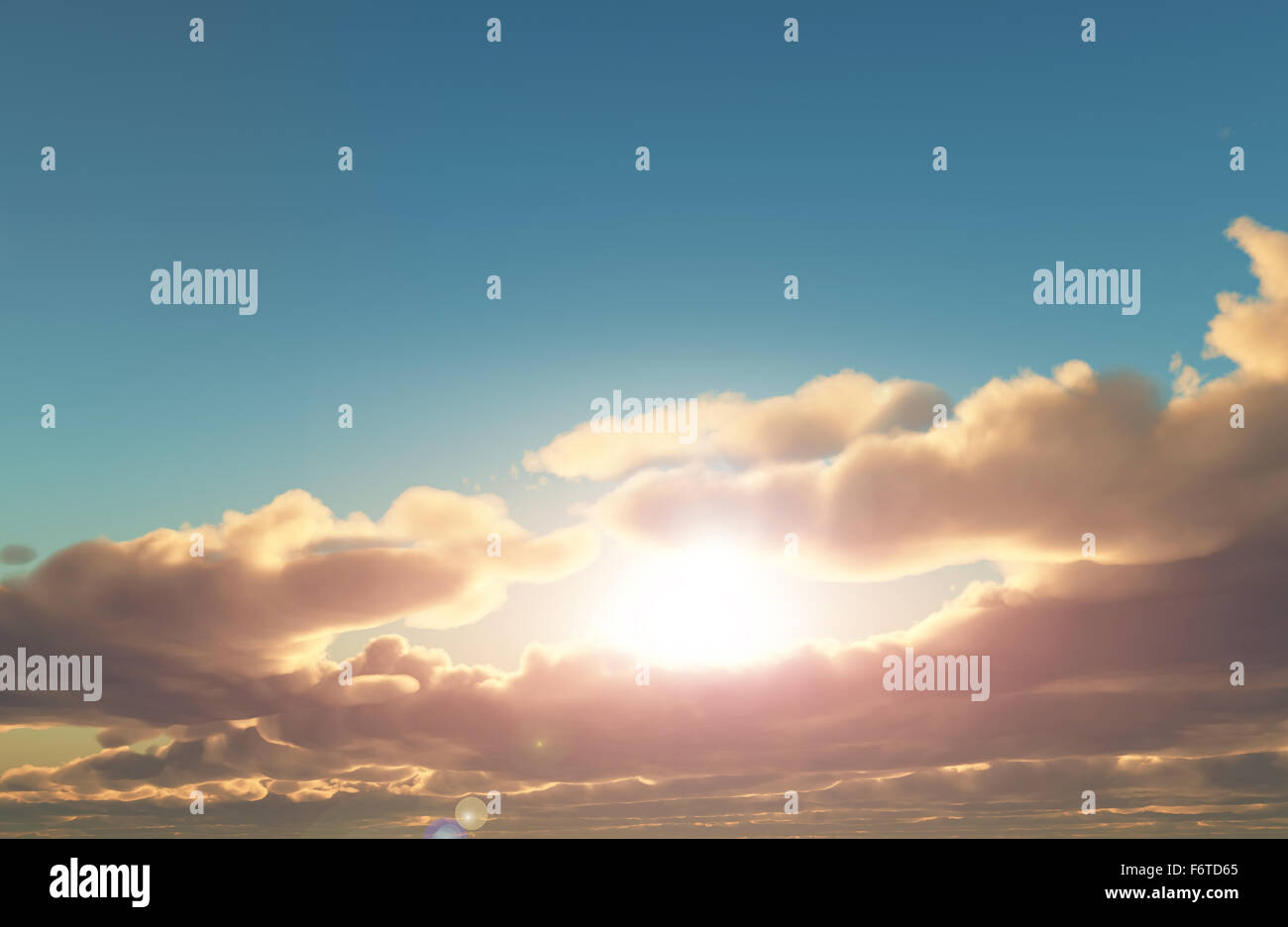 3D render of a sunset sky Stock Photo - Alamy