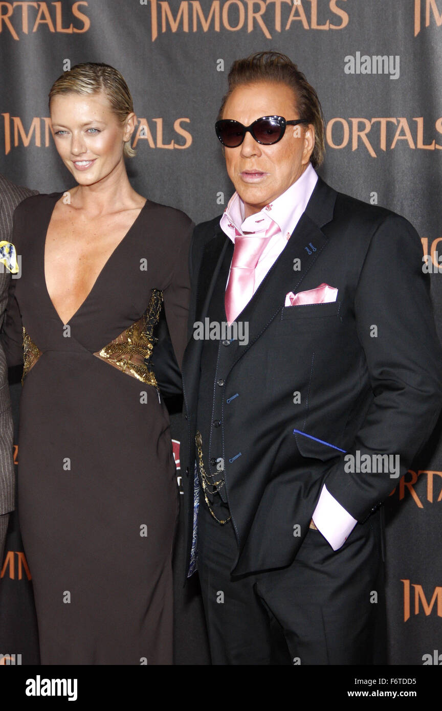 Mickey Rourke and Anastassija Makarenko at the World premiere of ...