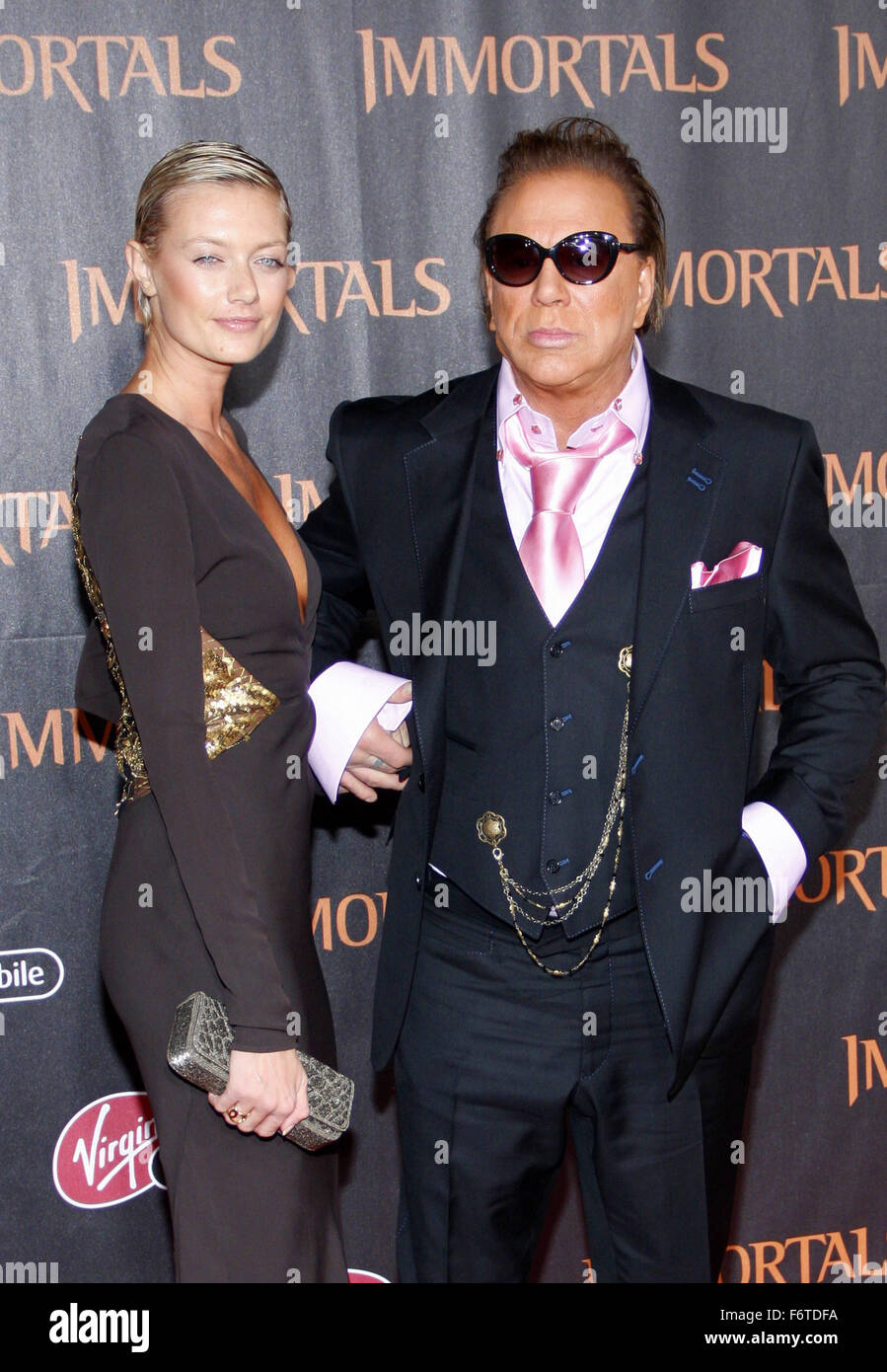 Mickey Rourke and Anastassija Makarenko at the World premiere of ...
