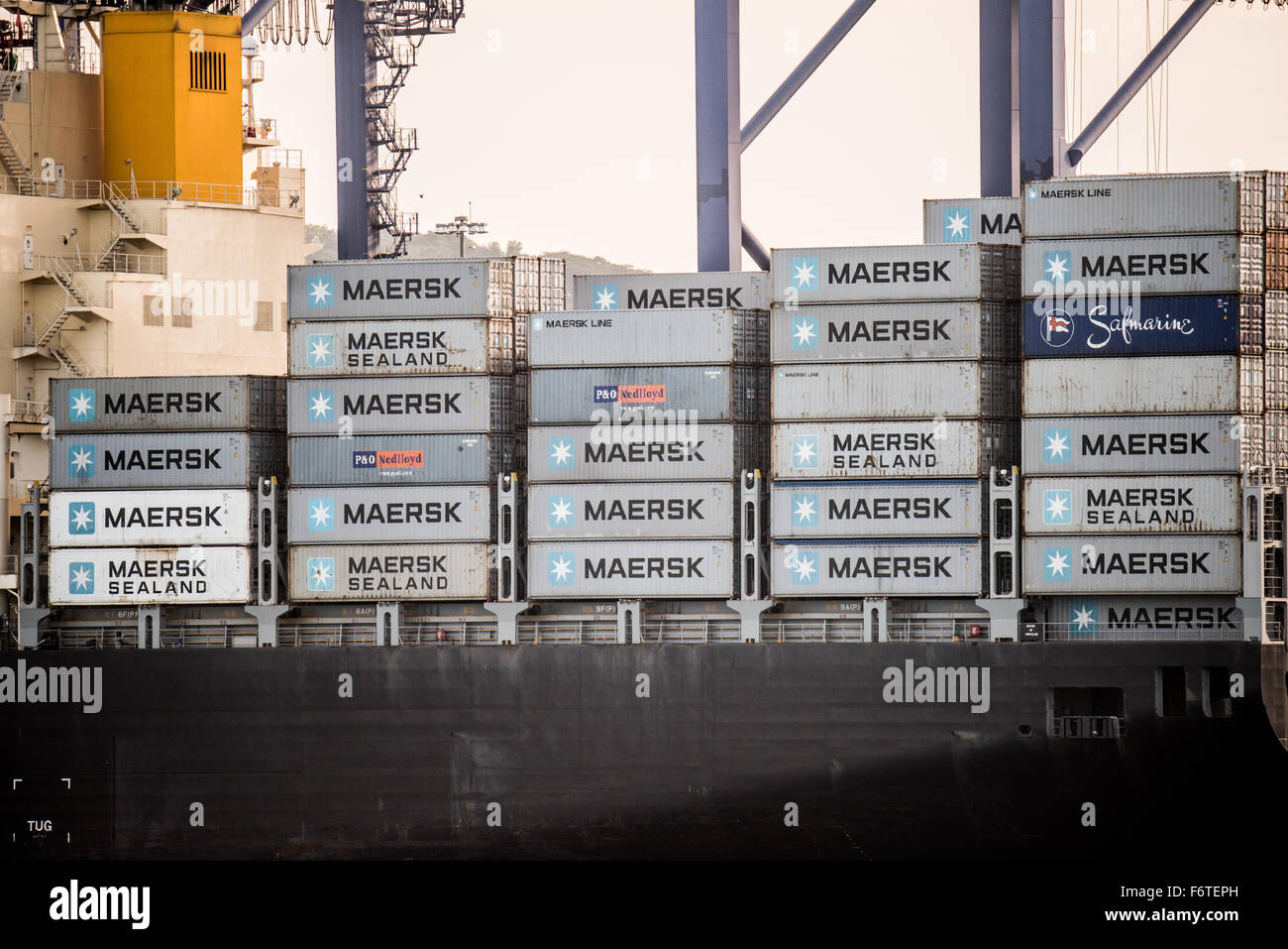Panama Canal Container Ship Port Of Balboa Panama City // PANAMA CANAL ...