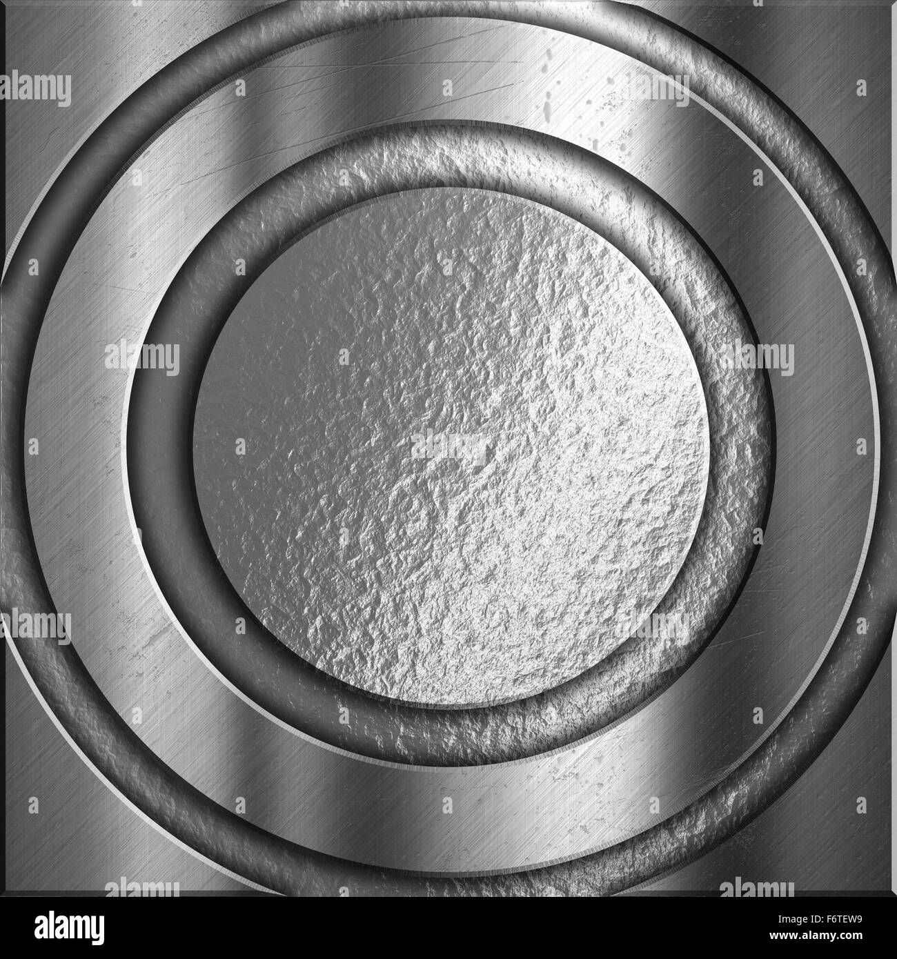 Abstract silver metal background with circular frames Stock Photo - Alamy