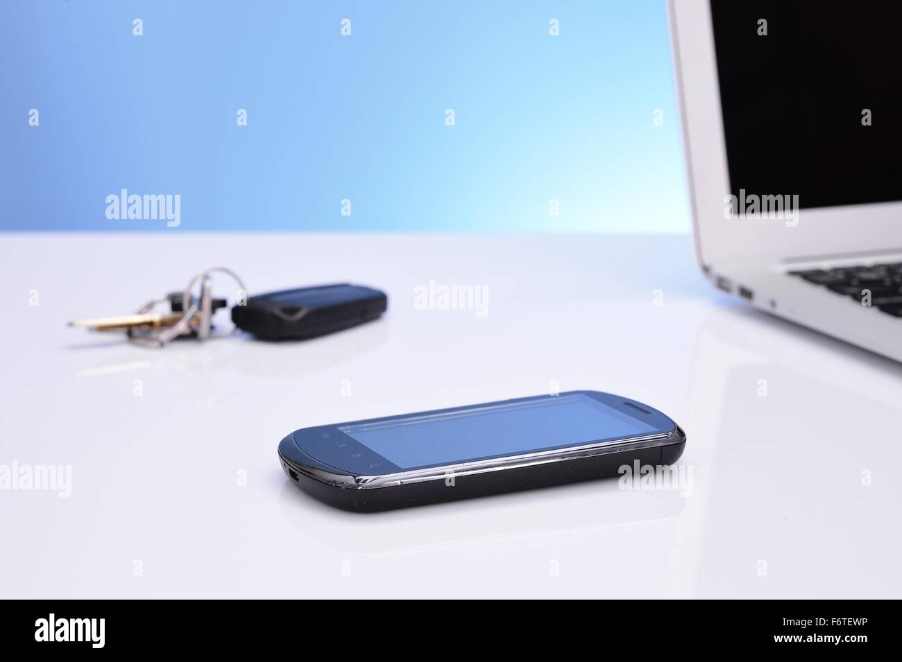 A studio photo of contempory mobile work concept Stock Photo - Alamy