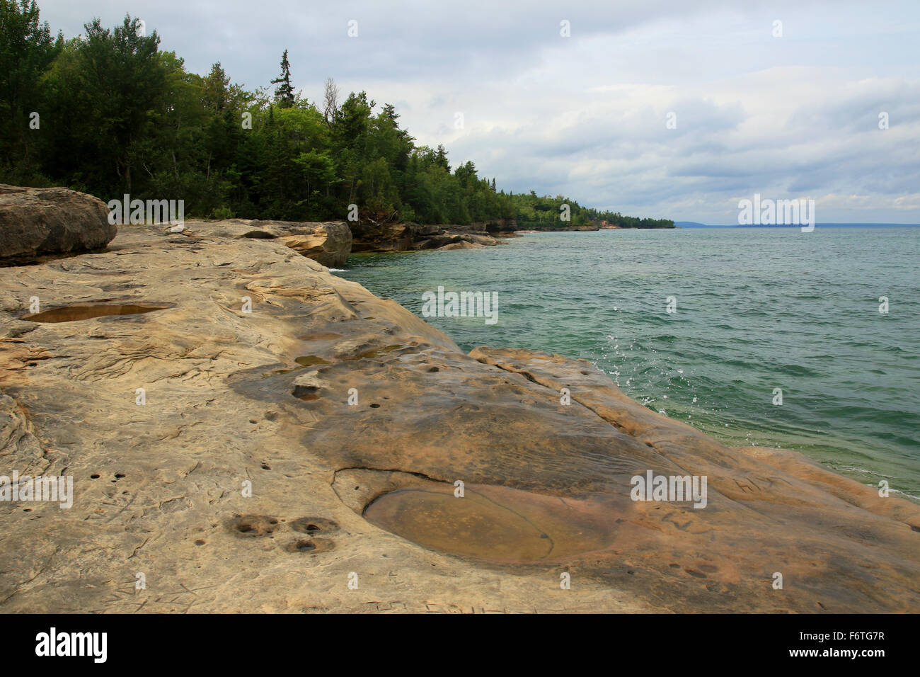 Paradise cove near Pictured Rocks National Lakeshore, along the North ...