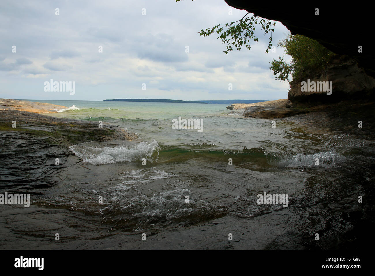 Paradise cove near Pictured Rocks National Lakeshore, along the North ...