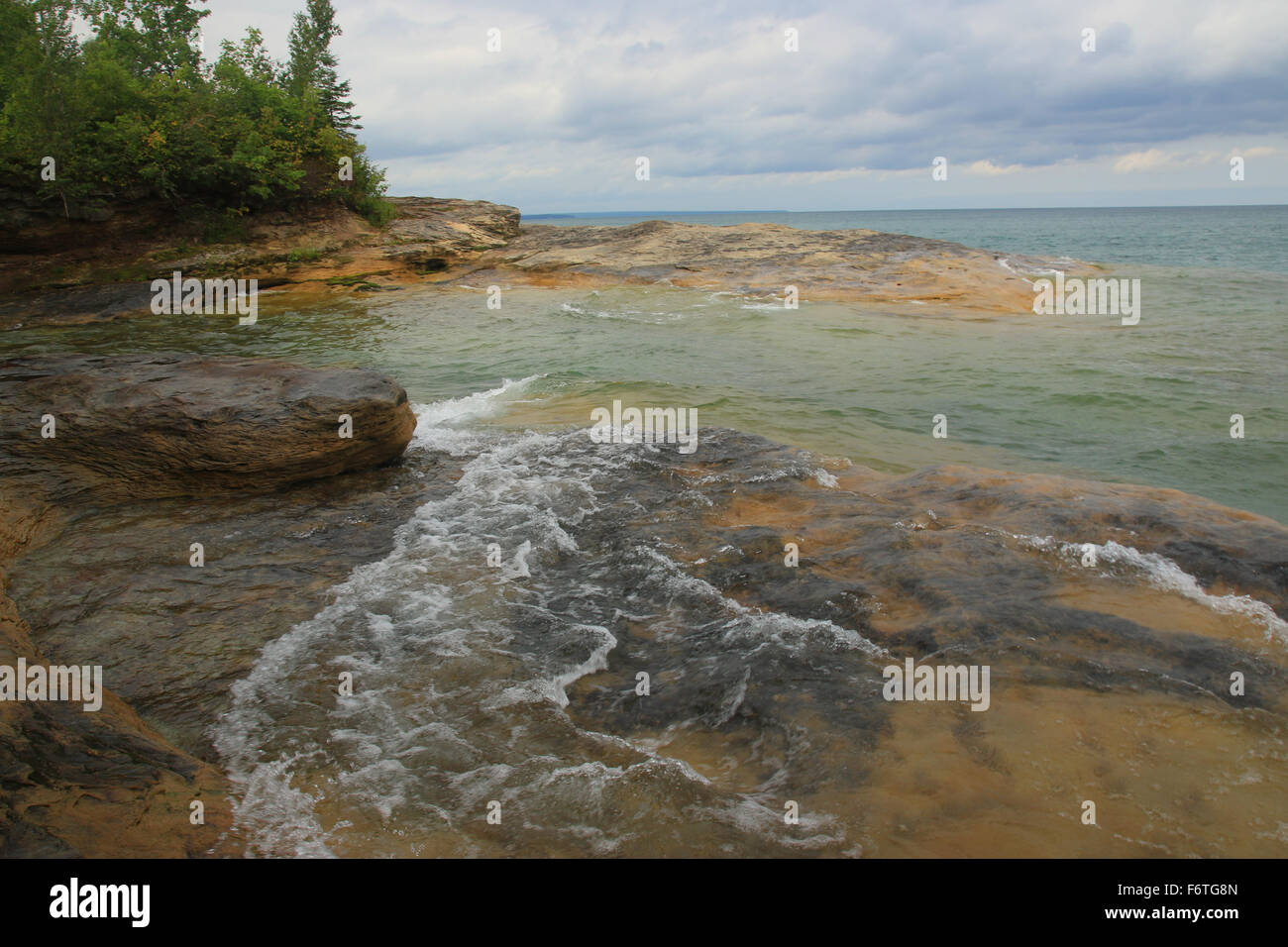 Paradise cove near Pictured Rocks National Lakeshore, along the North ...