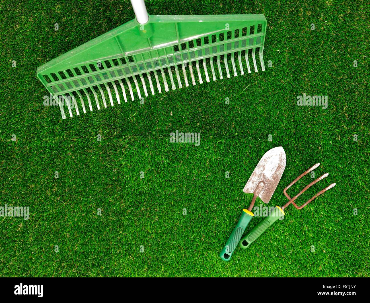 Sunlit garden artificial grass hi-res stock photography and images - Alamy